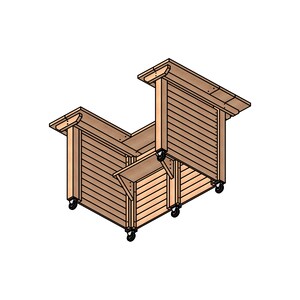 6ft Diy Outdoor Bar Plans With Wheels (Instant Download) - Etsy