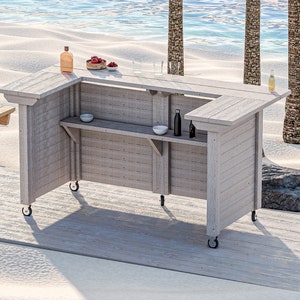 6ft Diy Outdoor Bar Plans With Wheels - Etsy