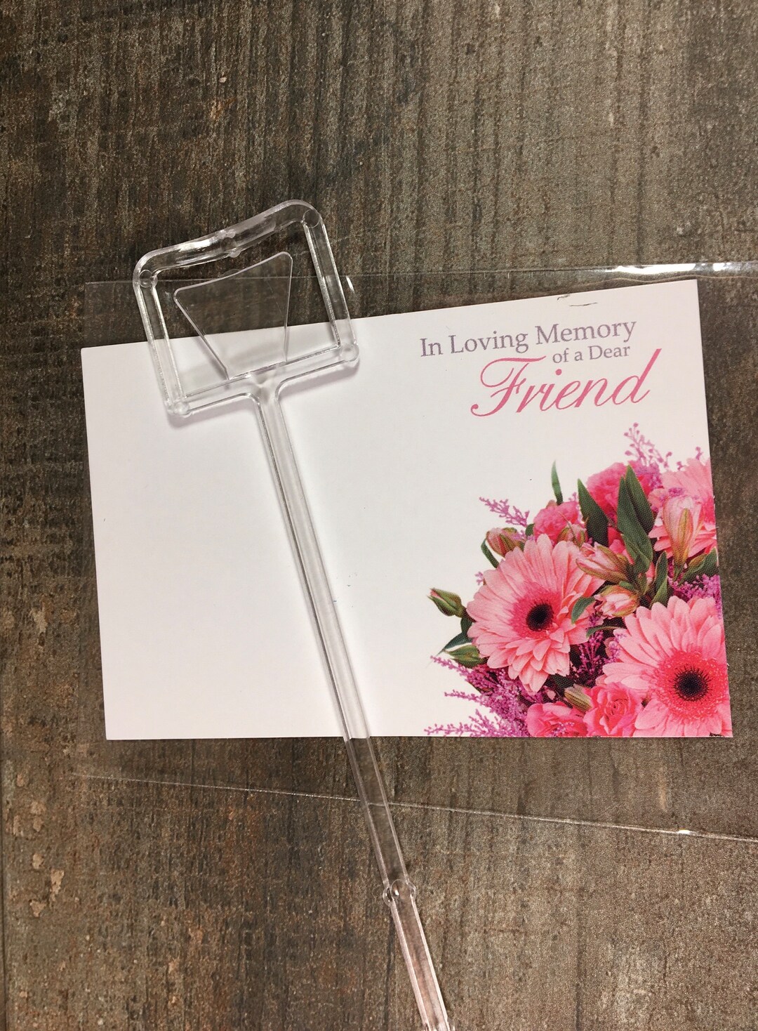 Floristry Funeral Tribute Card / Clear Sleeve / Card Holder Loving ...