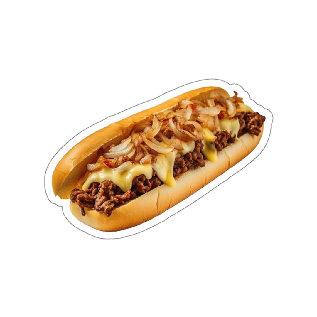 Philly Cheesesteak Kiss-cut Sticker Comes in 4 Sizes Transparent or ...