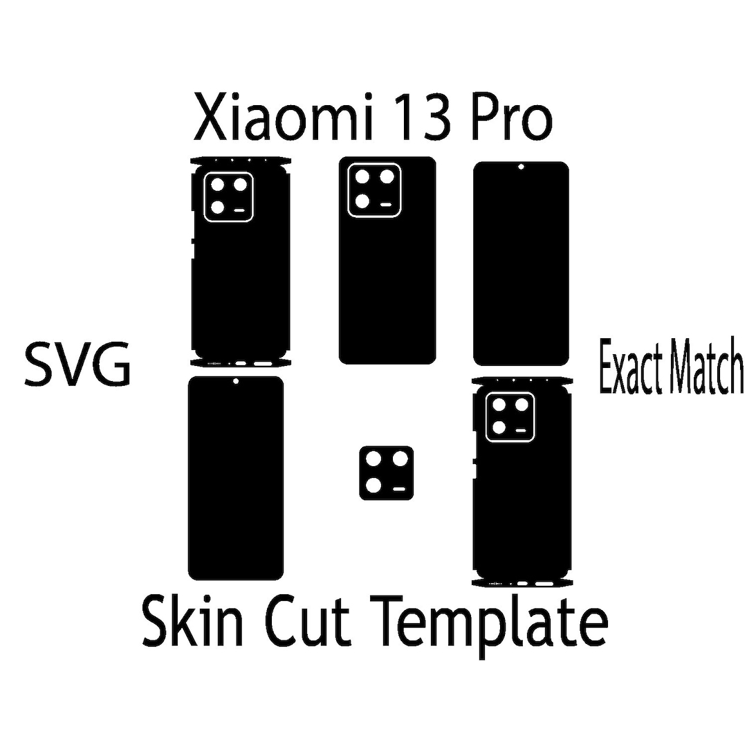 SVG Xiaomi 13 Pro Skin Template - Full Wrap Skin Cutting Template SVG ...