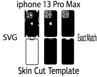 Apple iPhone 13 Pro Max Full Wrap Skin Cutting Template Dxf, SVG, EPS ...
