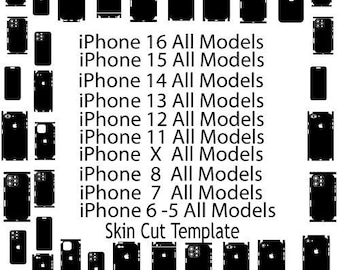 SVG Apple iPhone 14 Plus Skin Template - Full Wrap Skin Cutting ...