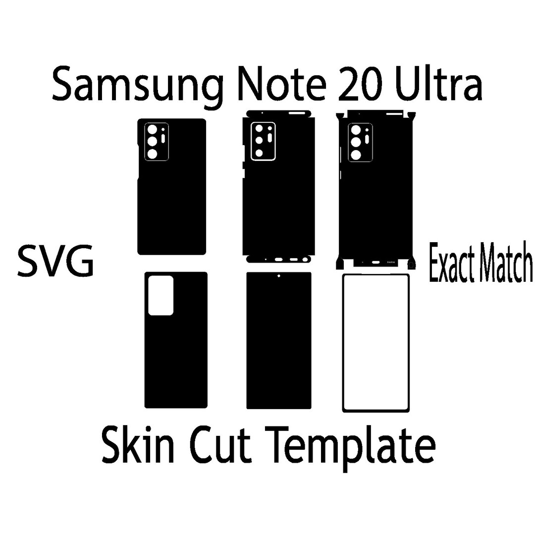 SVG Samsung Note 20 Ultra Skin Template - Full Wrap Skin Cutting Template SVG, Silhouette ...