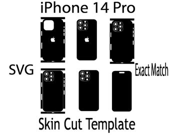 Apple iPhone 14 Pro Max Full Wrap Skin Cutting Template Dxf, SVG, EPS ...