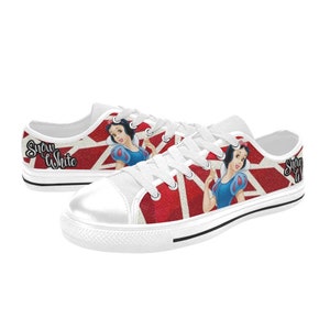 Custom Low Top Shoes Canvas Snow White Unique and Trendy Footwear for ...