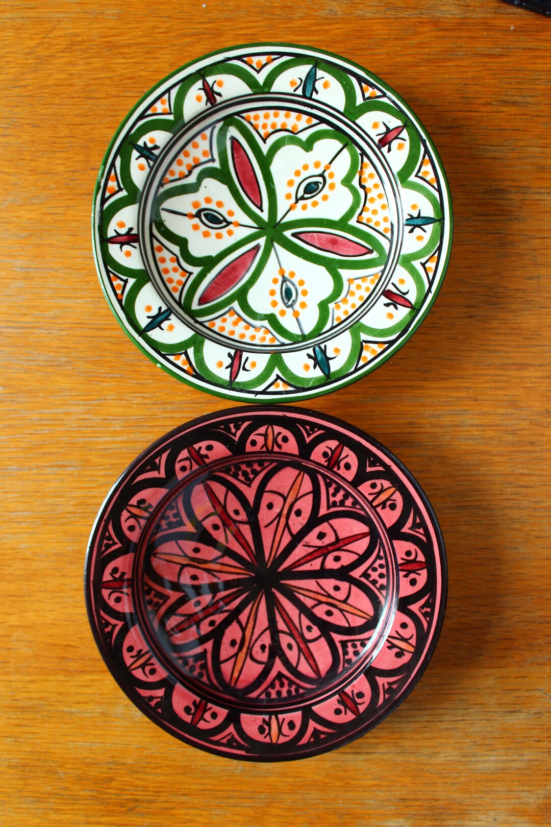 Set of 2 Ceramic Plates Moroccan Plates Artisanal Plates - Etsy UK
