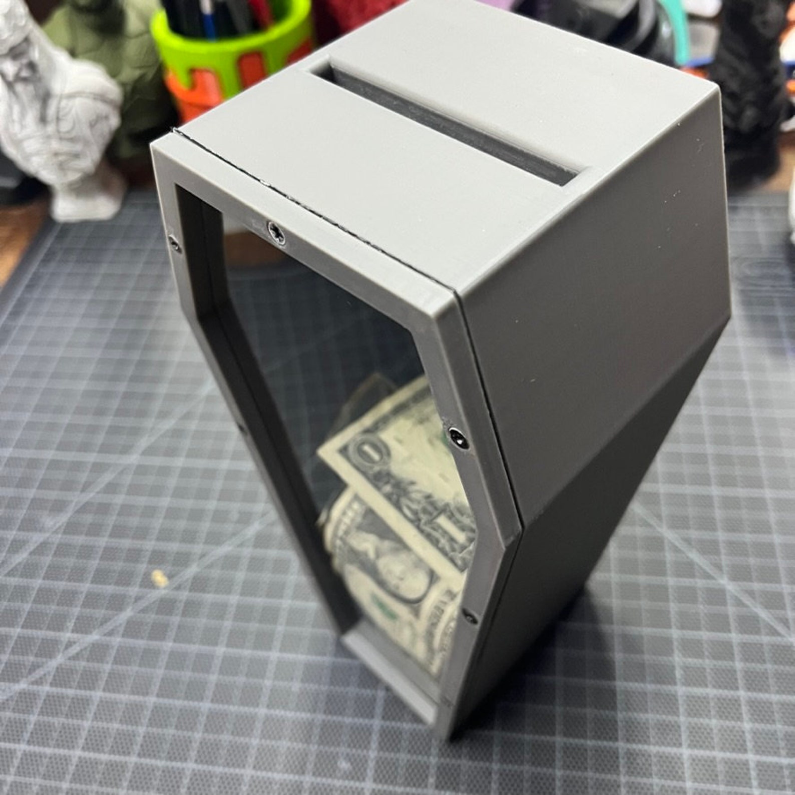 3D Printed - Coffin Piggy Bank - Tip Jar - Removable Face Plate ...