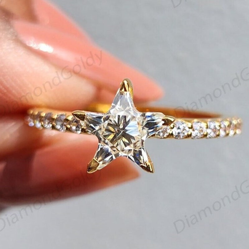Star Engagement Ring - Etsy