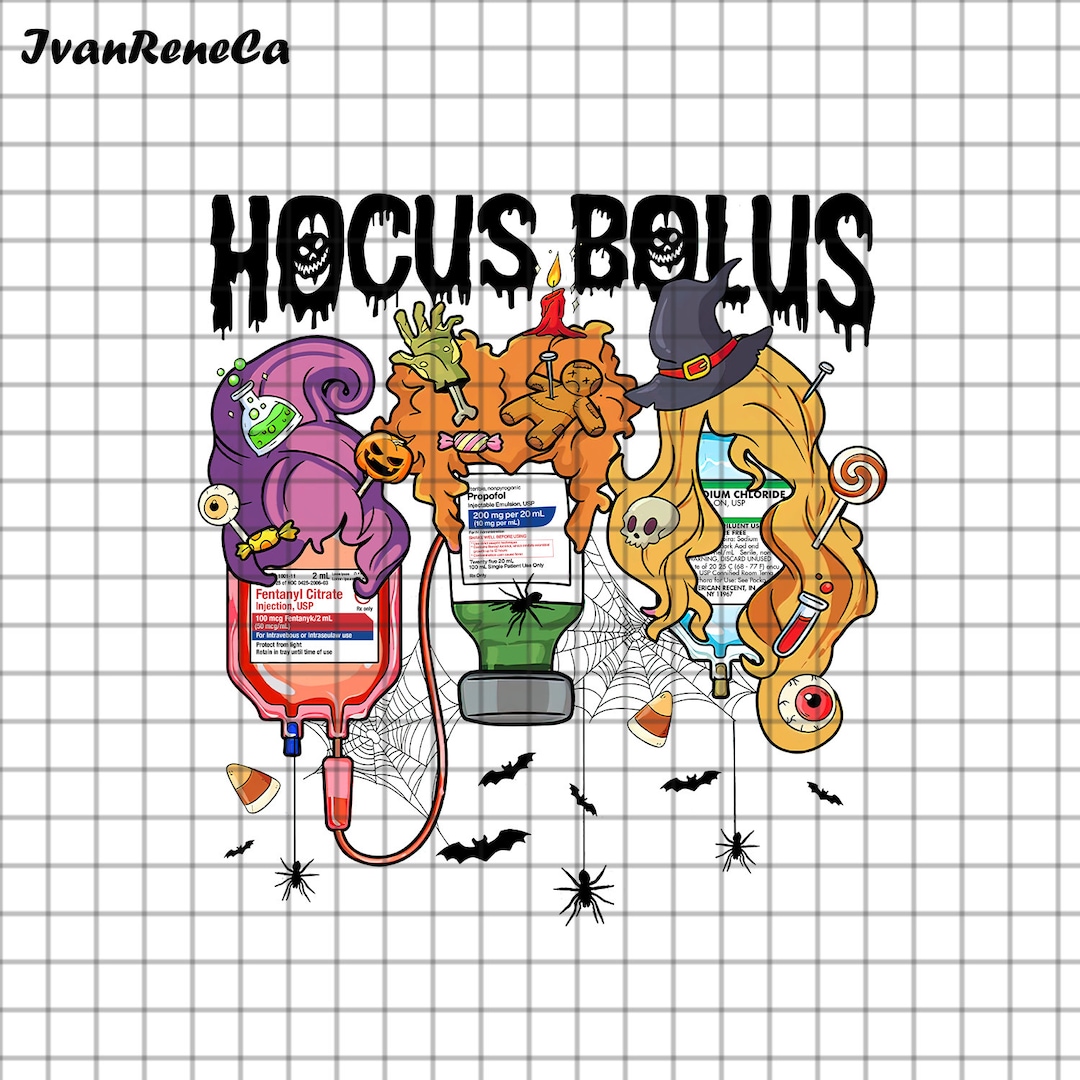 Funny Nurse Halloween Hocus Bolus Png Hocus Bolus Png - Etsy