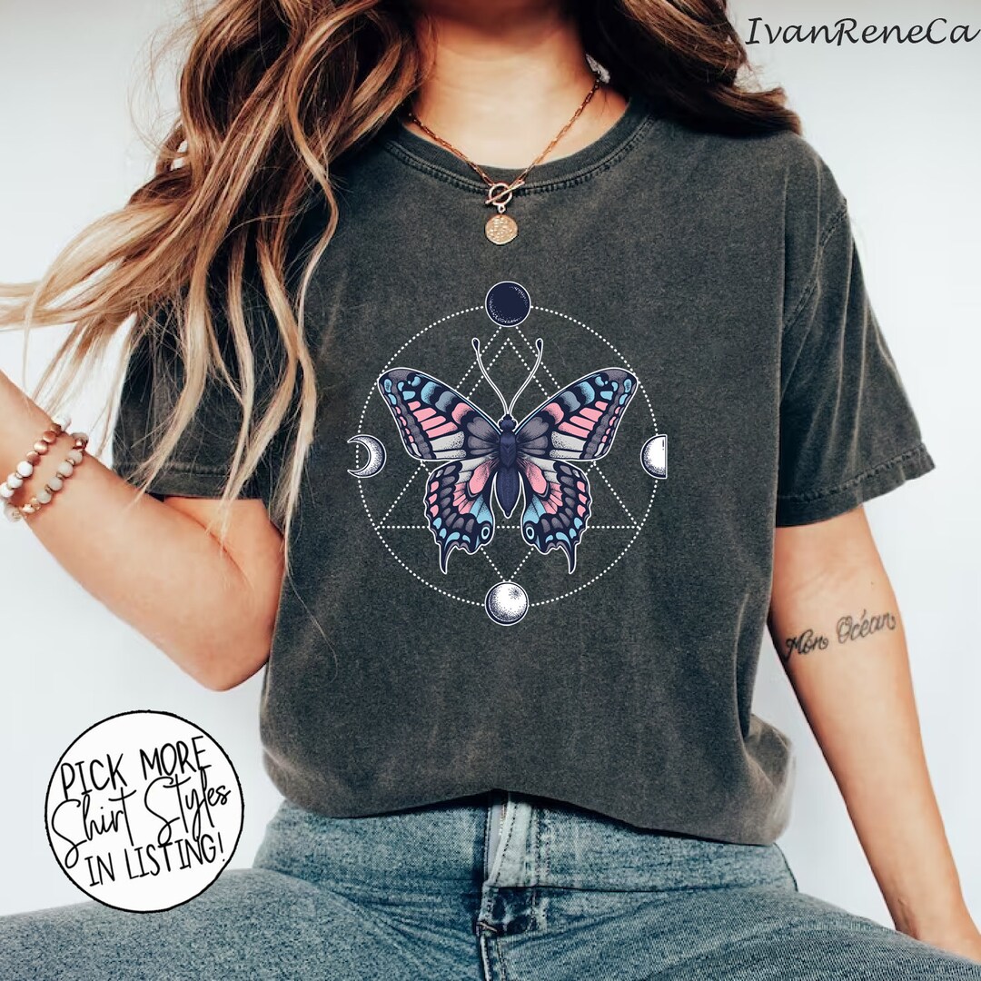 Transgender Butterfly Trans Pride Flag Shirt, Lesbian Shirt, Lgbt Shirt ...