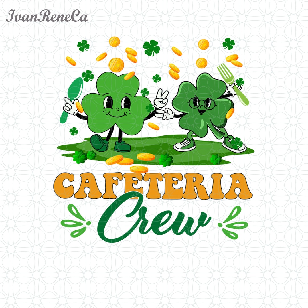 Cafeteria Crew Png, Shamrock Lunch Lady St Patricks Day Png, Lunch Lady ...
