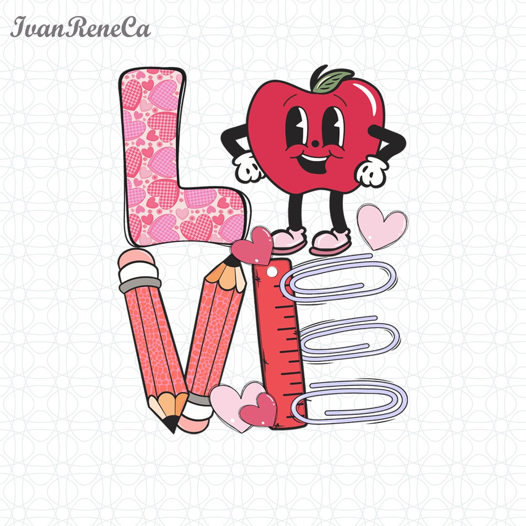 Love Teacher Valentine Png, Valentine Pencils Png, Teacher Valentine ...
