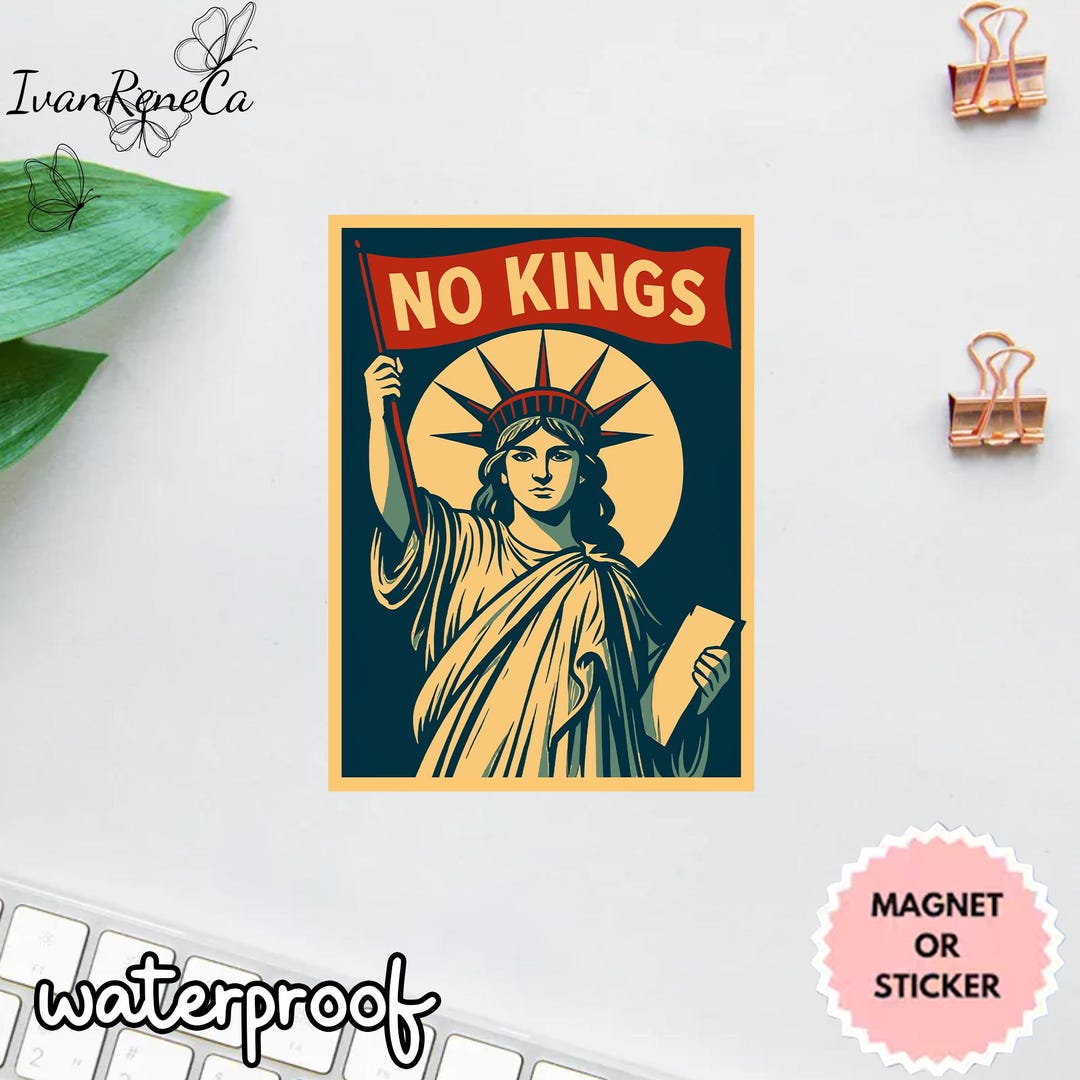 No Kings Bumper Sticker, No Kings Sticker, No Kings in America Car ...