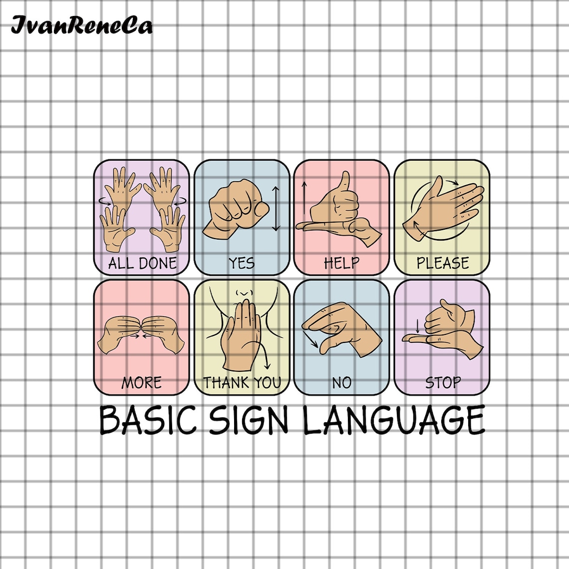 Basic Sign Language Png, Sign Language Png, ASL Png, Speech Therapist ...