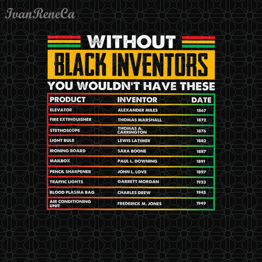 History of Forgotten Black Inventors Png, Black History Month Png ...