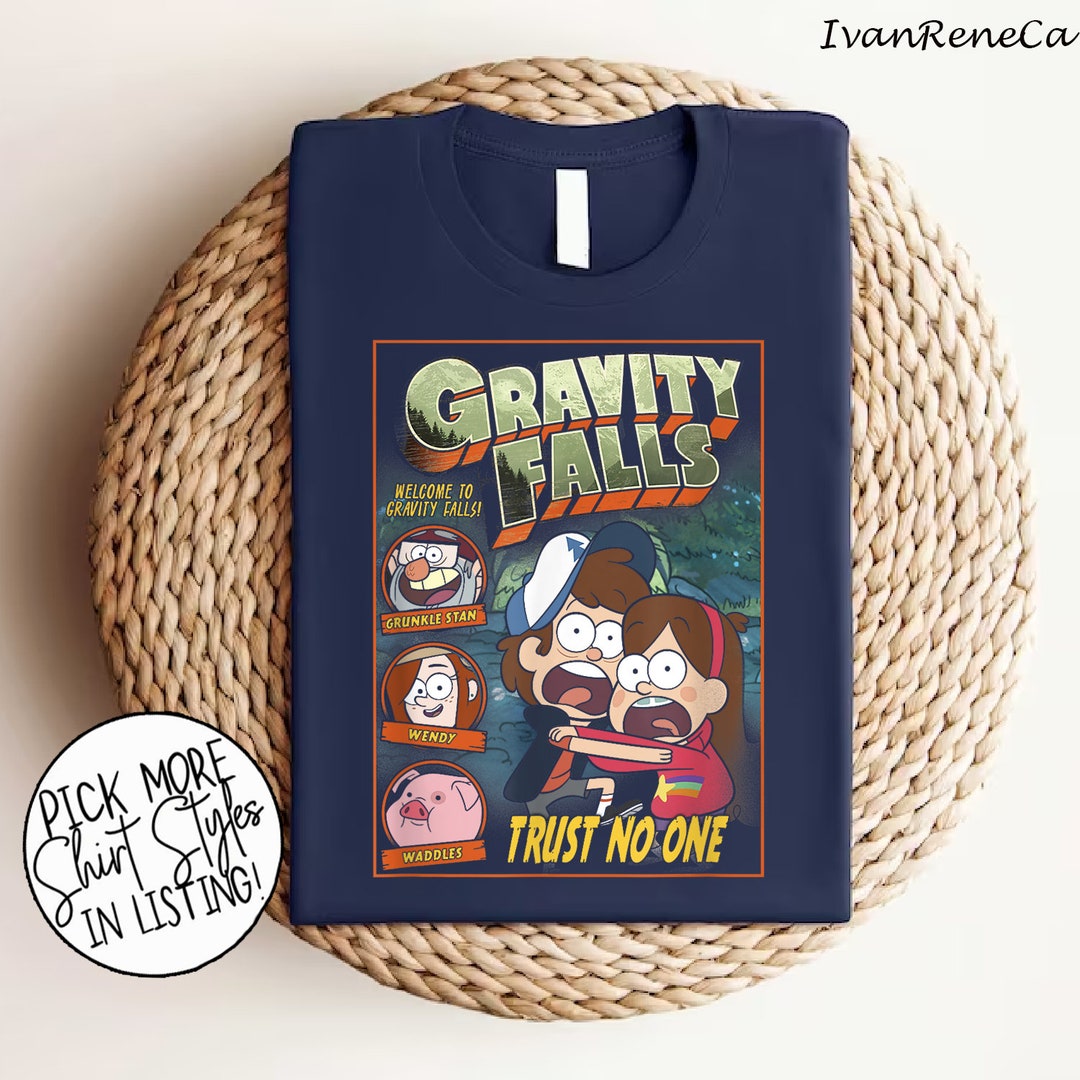 Disney Gravity Falls Trust No One Scared Dipper & Mabel Shirt, Magic ...