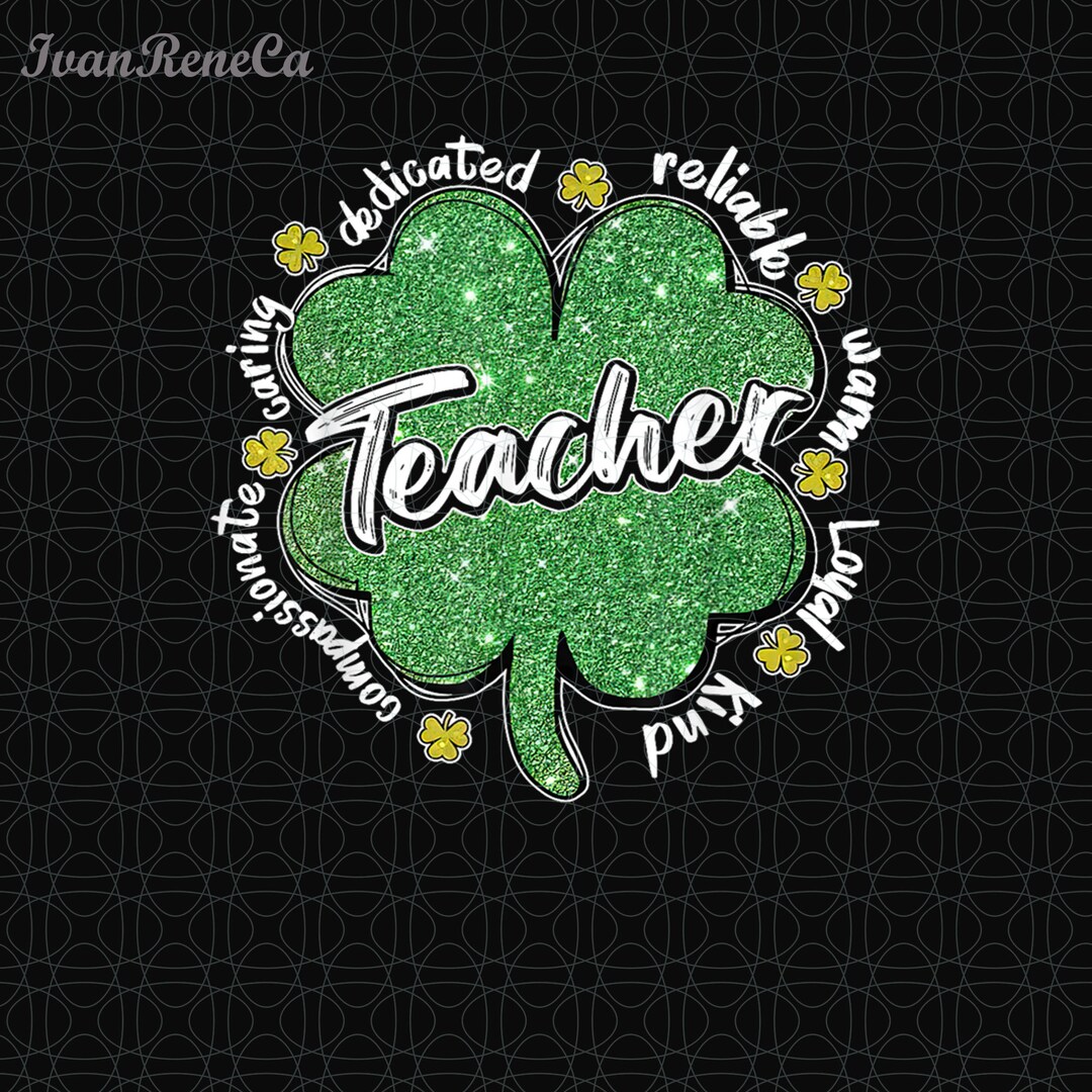 Shamrock Teacher St Patricks Day Png, Shamrock One Lucky Teacher Png ...