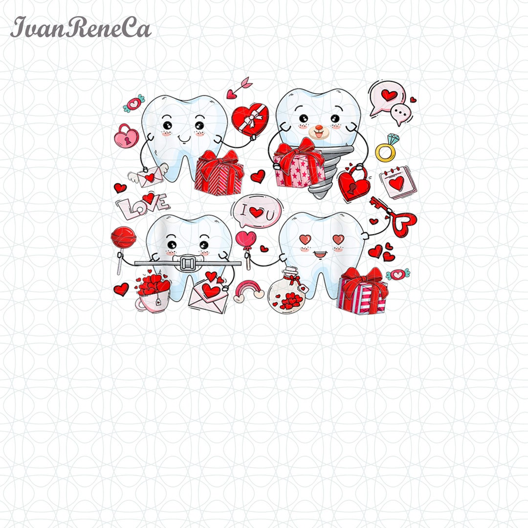 Cute Teeth Valentine Day Png, Dentist Valentine Png, Funny Dentist ...