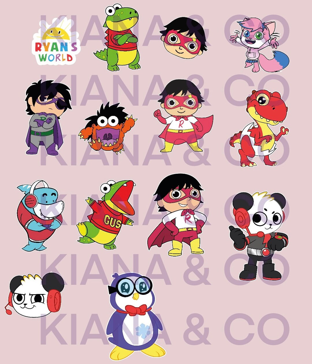 Ryans World Stickers 14pcs - Etsy