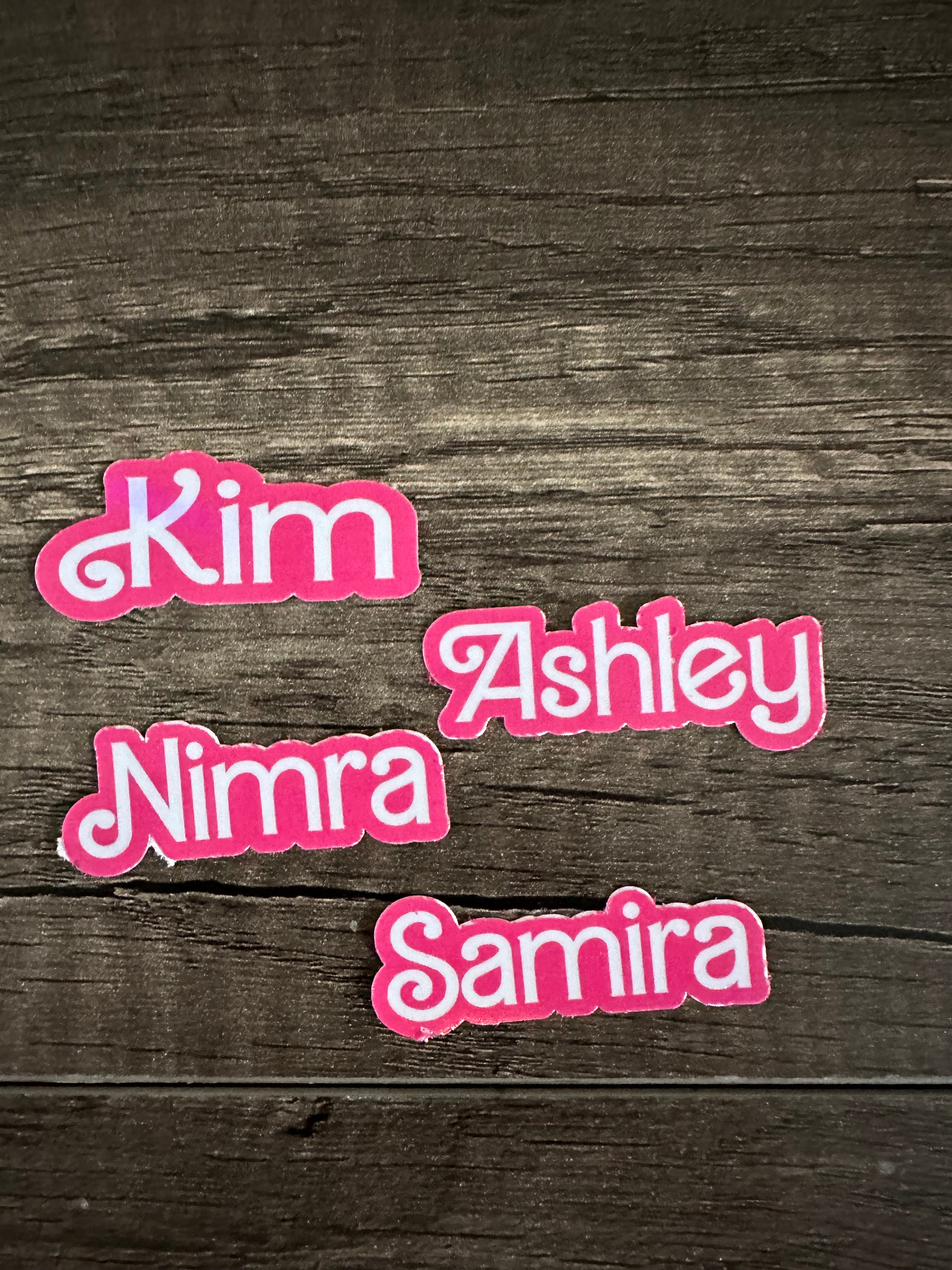 B Doll Font Name Iridescent Sticker - Etsy