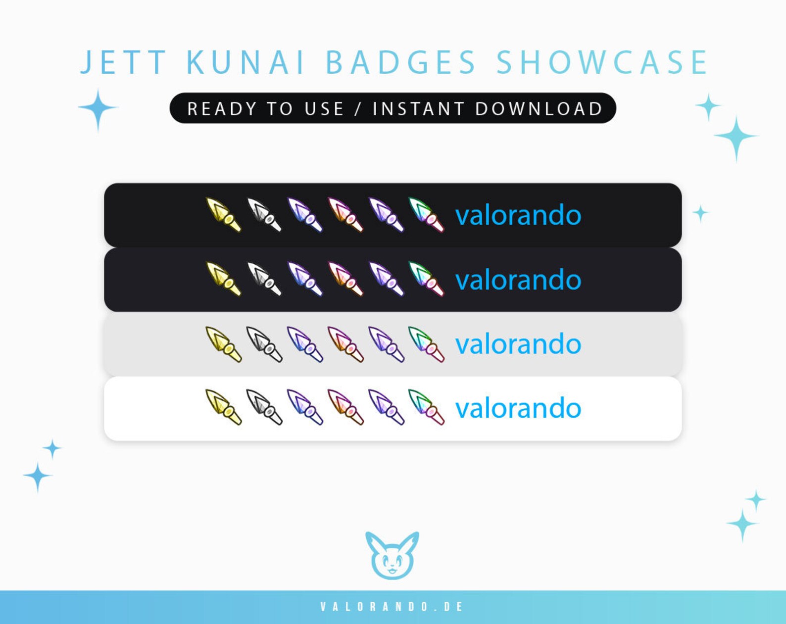 XXL STREAM PACKAGE Jett Valorant Emotes, Panels and Sub-/bit-badges ...