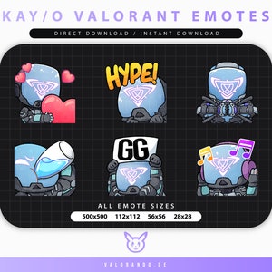 VALORANT KAY/O EMOTES (6) | Twitch | Discord | Youtube | Streaming ...