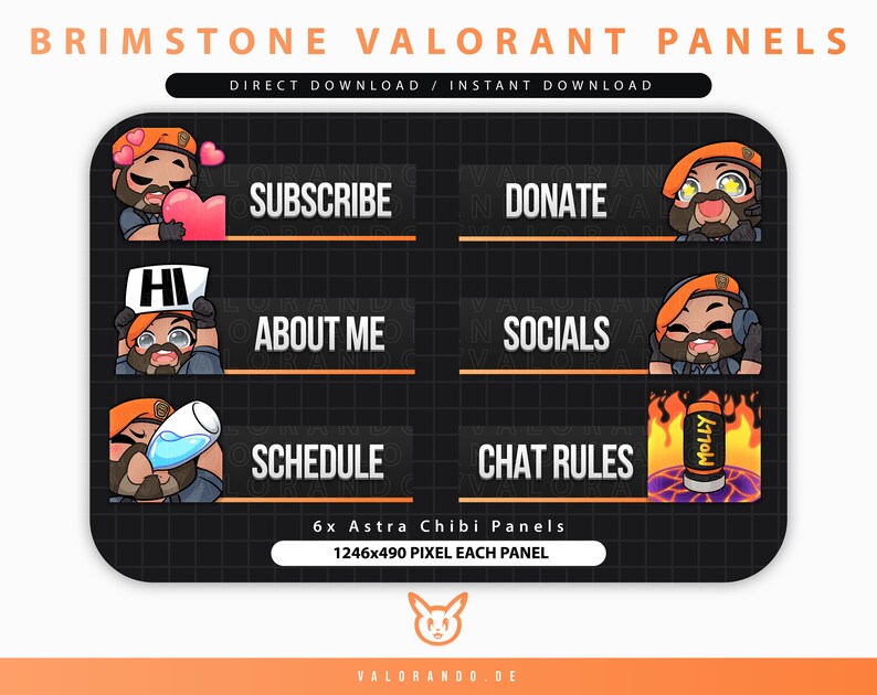 TWITCH PANELS PACK 6 Twitch Discord Youtube - Etsy