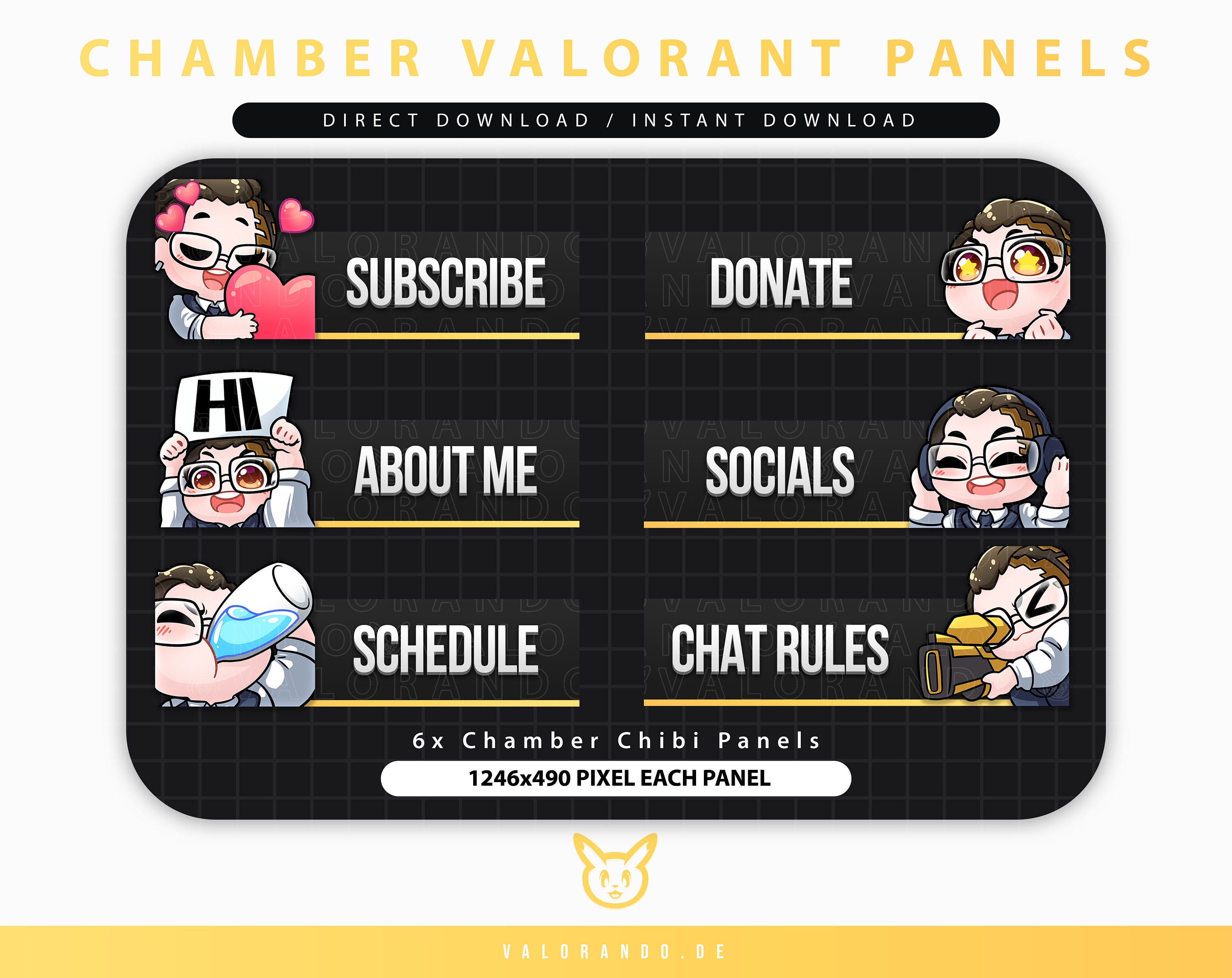 CHAMBER TWITCH PANELS (6) | Twitch | Discord | Youtube | Streaming ...