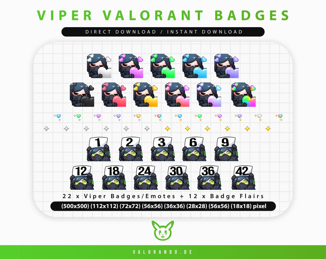 TWITCH BADGES VIPER (22) | Twitch | Discord | Youtube | Emote Badges ...