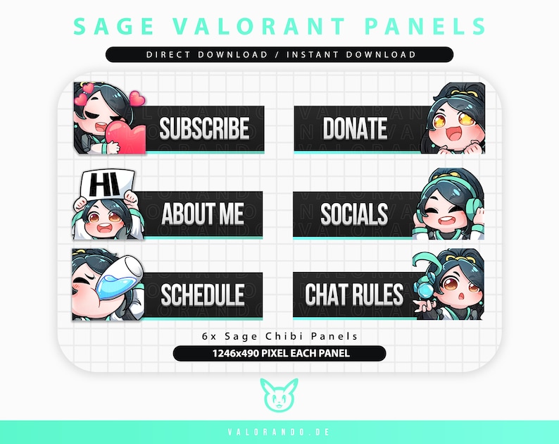 TWITCH PANELS PACK 6 Twitch Discord Youtube - Etsy