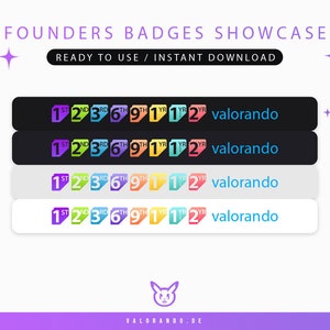 Founders Sub Badges Twitch (16) + Transparent Version | Cheer/sub ...