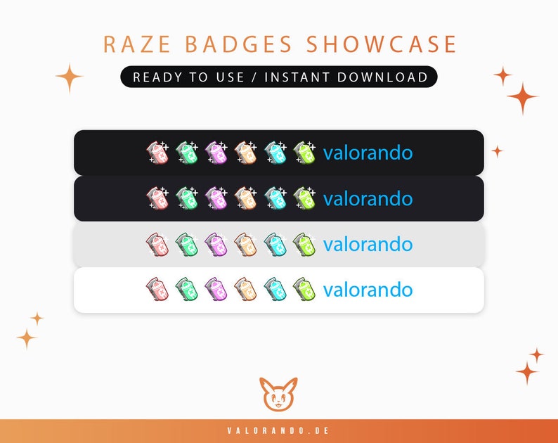RAZE BADGES GRENADES (24) Twitch Sub Badges | Discord | Youtube | Valo Raze Sub Badges Twitch ...