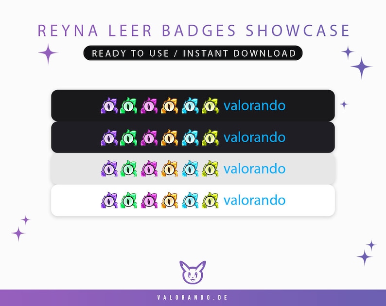 REYNA BADGES LEER (24) Twitch Sub Badges | Discord | Youtube | Valo ...