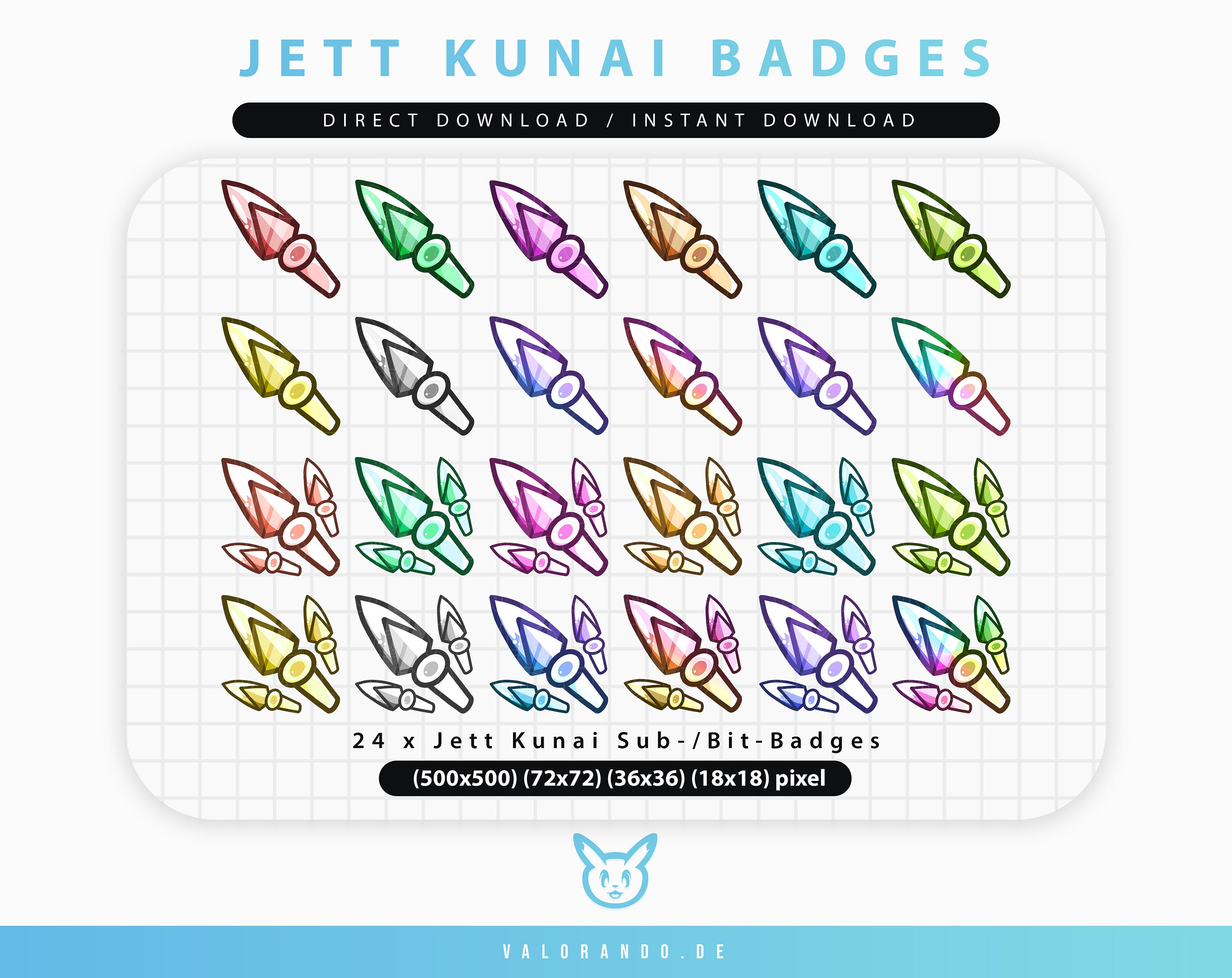 XXL STREAM PACKAGE Jett Valorant Emotes, Panels and Sub-/bit-badges ...