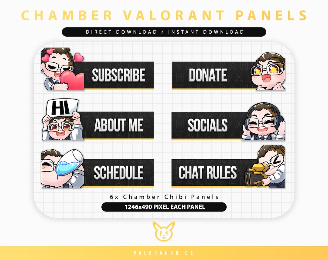 CHAMBER TWITCH PANELS (6) | Twitch | Discord | Youtube | Streaming ...