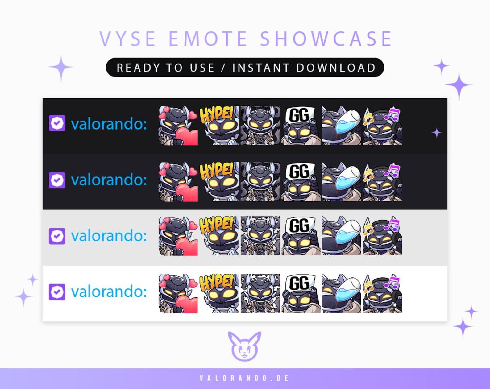 VALORANT VYSE EMOTES (6) | Twitch | Discord | Youtube | Streaming ...