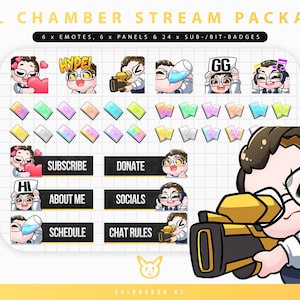 XXL STREAM PACKAGE Chamber Valorant Emotes, Panels and Sub-/bit-badges ...