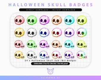 Twitch Skull Sub Badges / Cheer Bit Badges / Streamer Graphics - Etsy