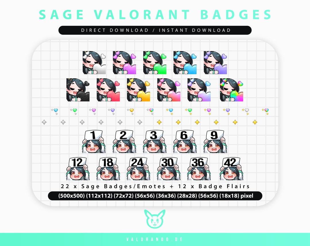 TWITCH BADGES SAGE (22) | Twitch | Discord | Youtube | Emote Badges ...