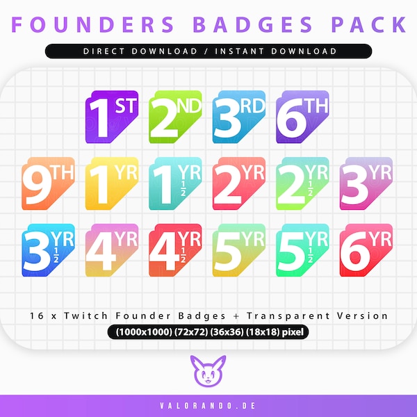 Twitch Founder Badge - Etsy