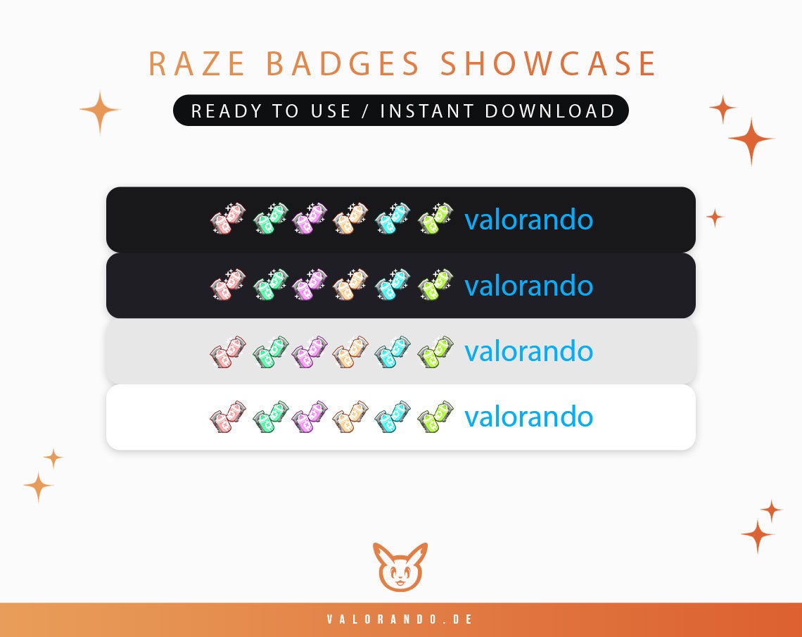 RAZE BADGES GRENADES (24) Twitch Sub Badges | Discord | Youtube | Valo ...