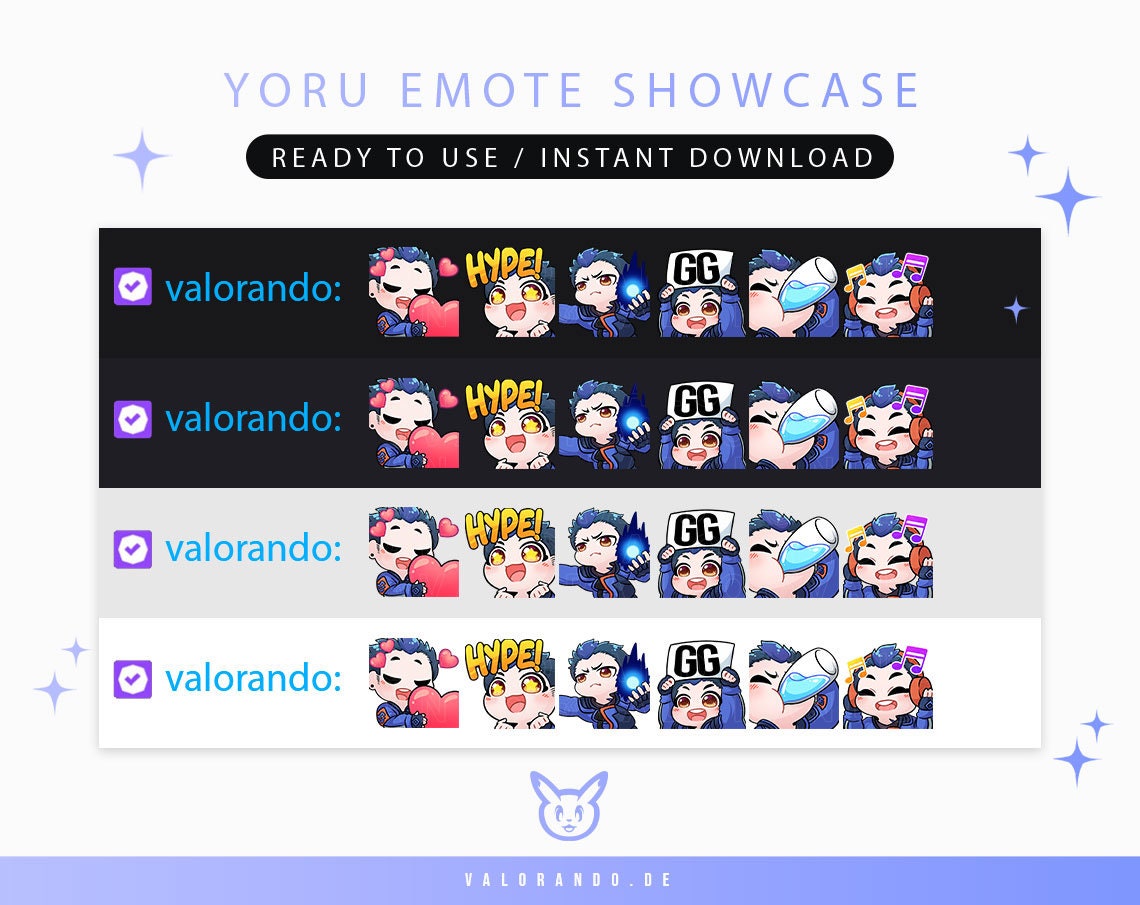 VALORANT YORU EMOTES (6) | Twitch | Discord | Youtube | Streaming ...