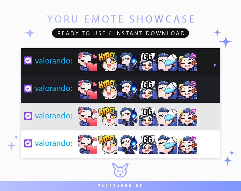 VALORANT YORU EMOTES (6) | Twitch | Discord | Youtube | Streaming ...