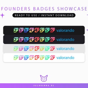Founders Sub Badges Twitch (16) + Transparent Version | Cheer/sub ...