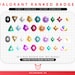 Valorant Badges Ranks (34) + Extra Ranked Badges | Bit/sub Badges ...
