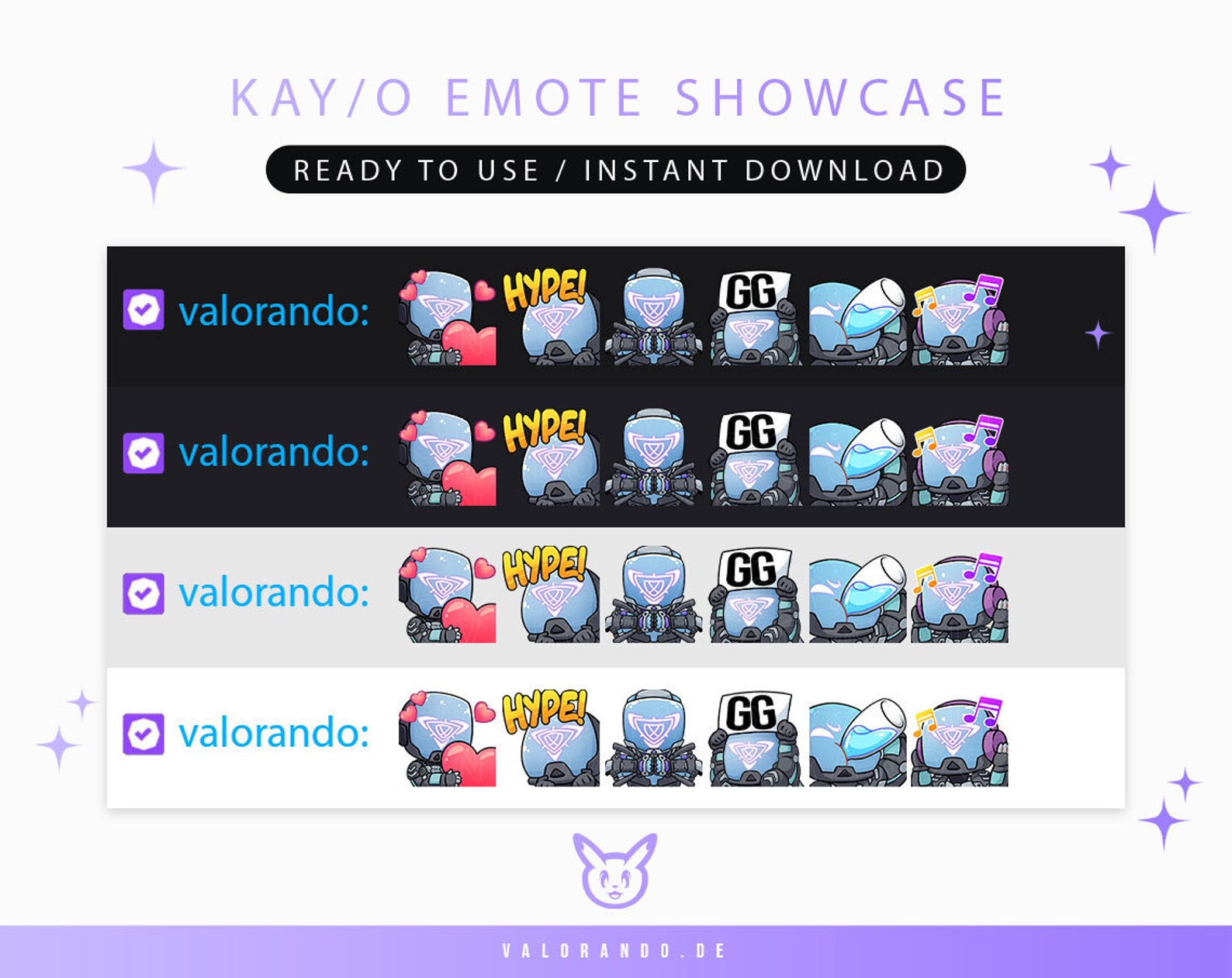 VALORANT KAY/O EMOTES (6) | Twitch | Discord | Youtube | Streaming ...
