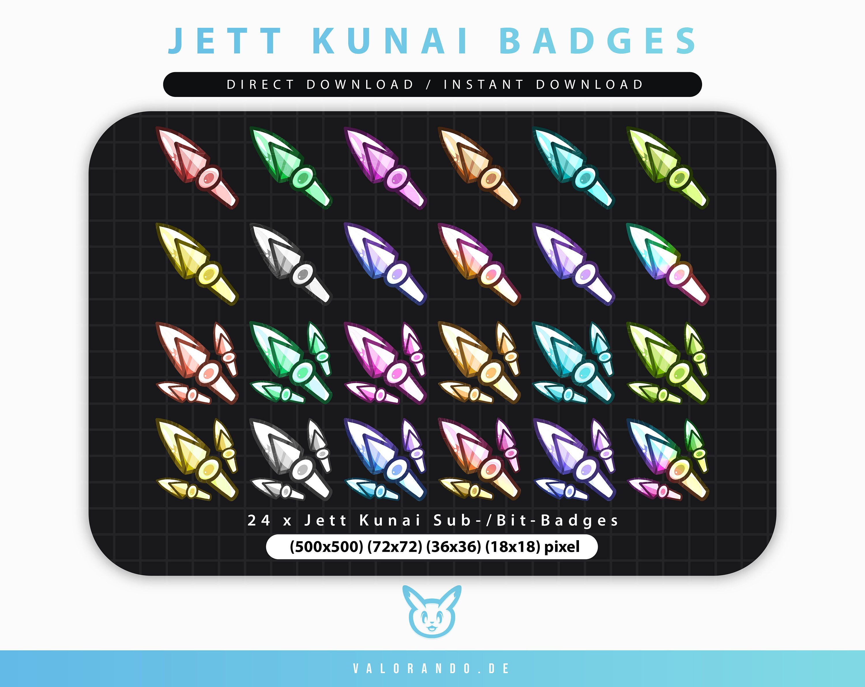 XXL STREAM PACKAGE Jett Valorant Emotes, Panels and Sub-/bit-badges ...