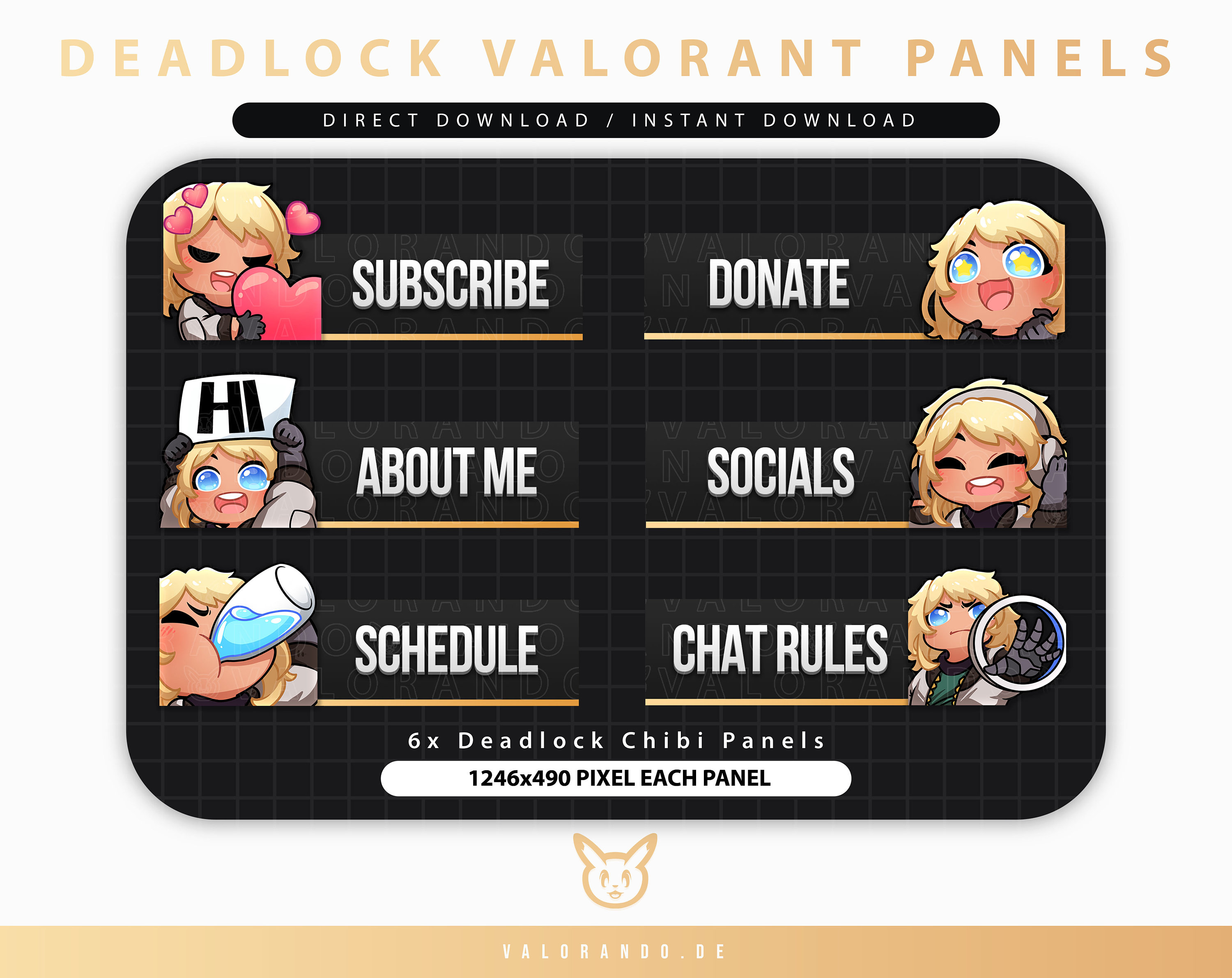 TWITCH PANELS PACK 6 Twitch Discord Youtube - Etsy