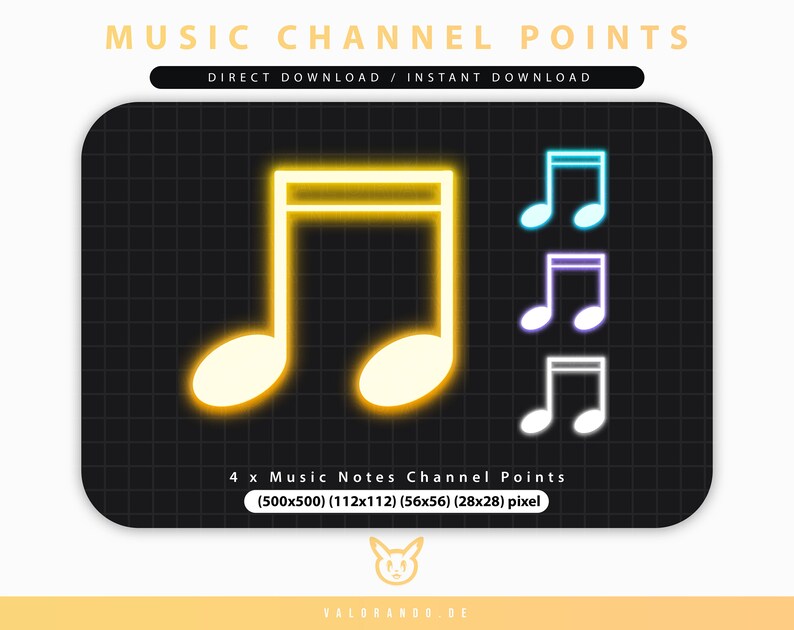 Twitch Channel Points Music Note Points (4) | COIN Channel Points ...